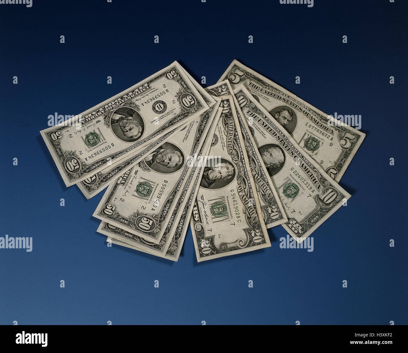 Dollar, bank notes, diversified, banknotes, money, in American manner ...