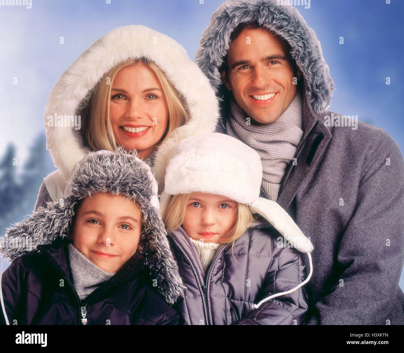 Family, winter clothes, smile, portrait, Families, man, woman, parents ...