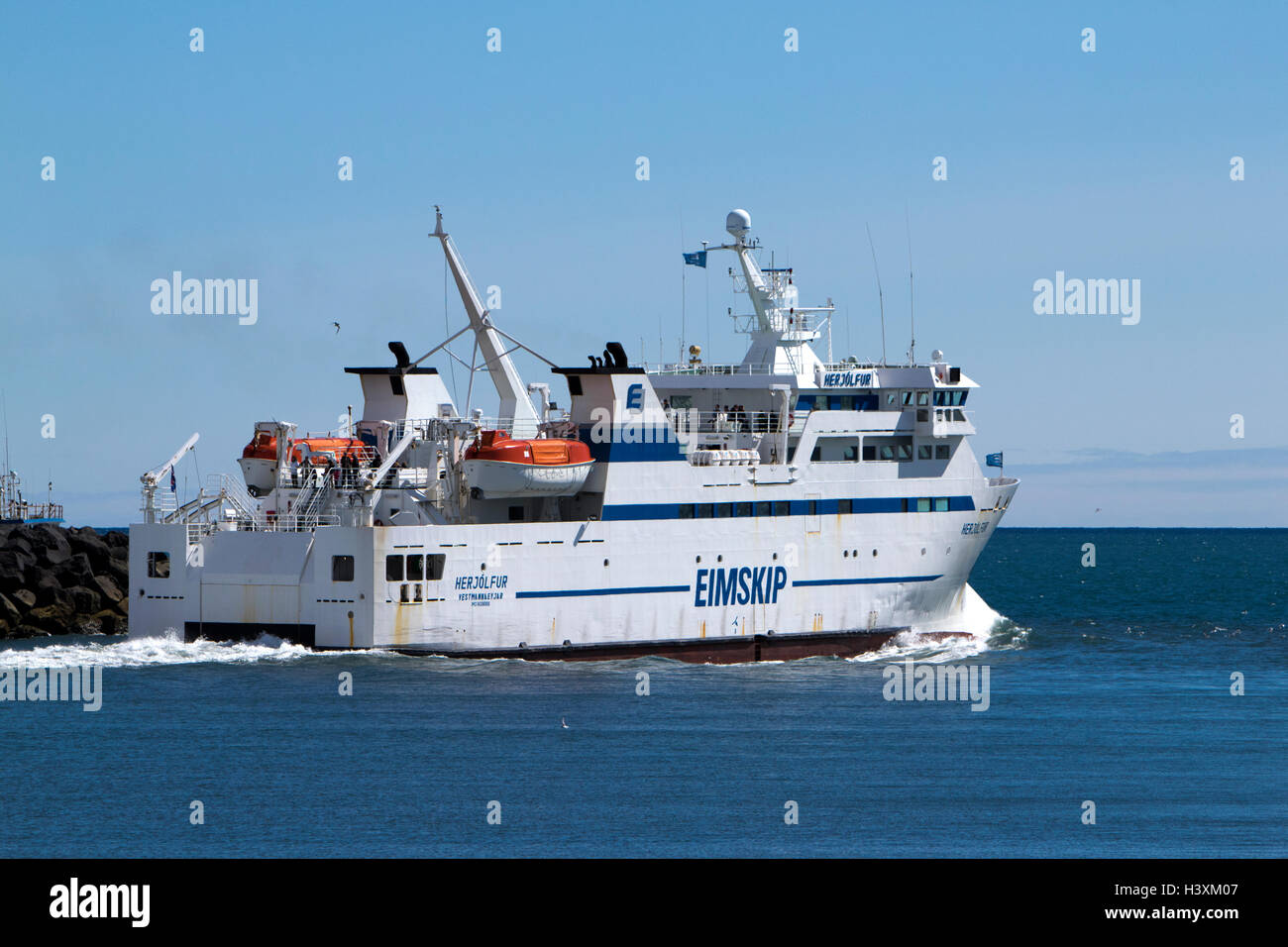 The eimskip westman islands ferry herjolfur vestmannaeyjar Iceland ...