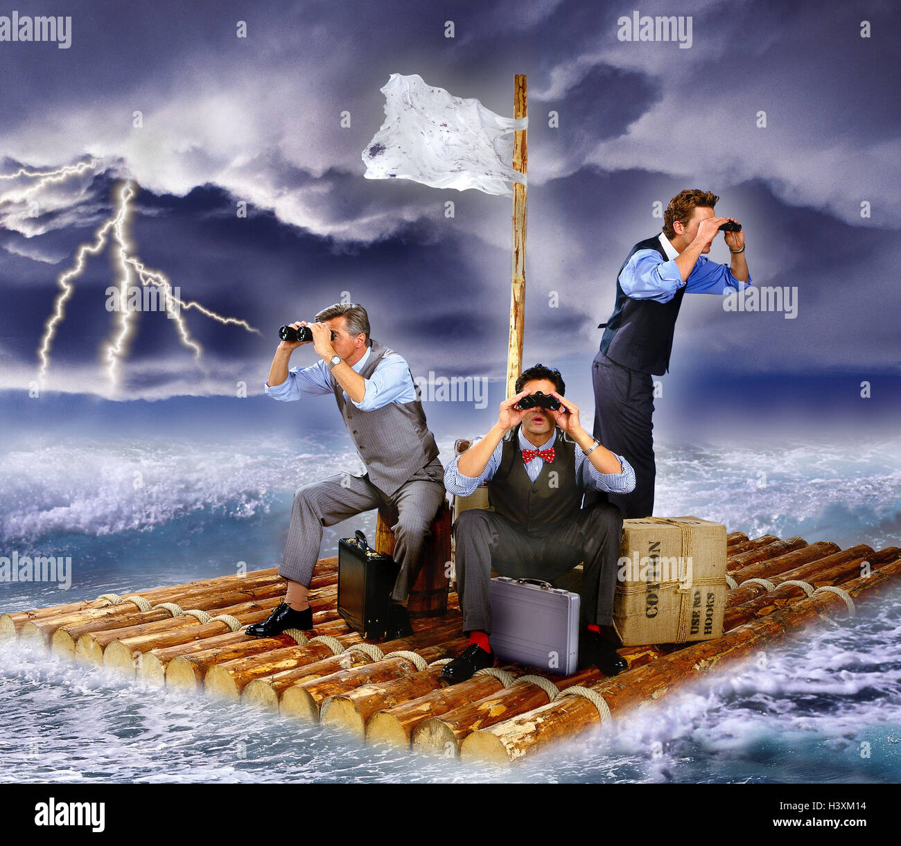 Composing, sea, thunderstorm, flash, raft, manager, predicament ...