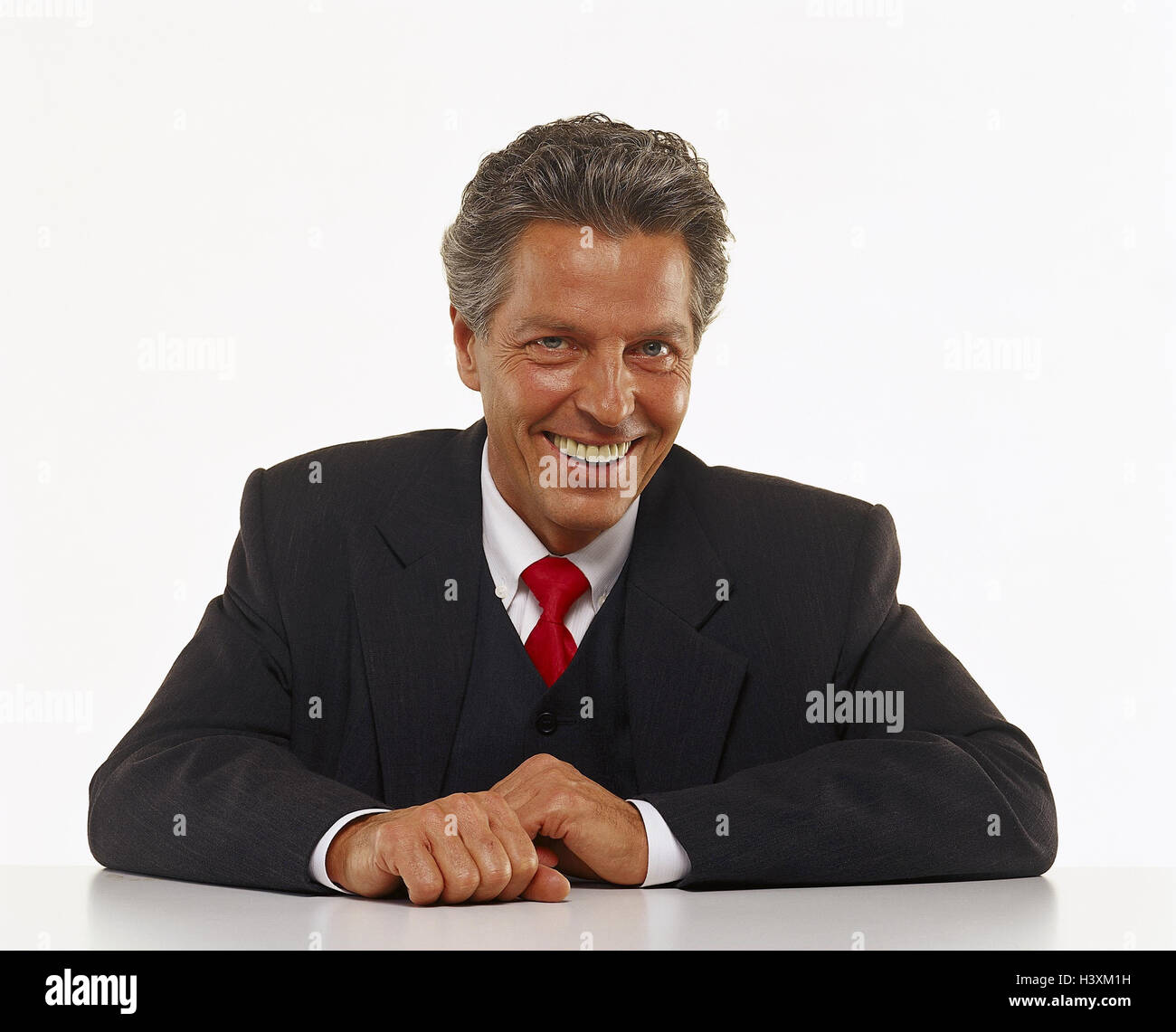 Man, middle old person, suit, tie, laugh, portrait, Men, businessman ...