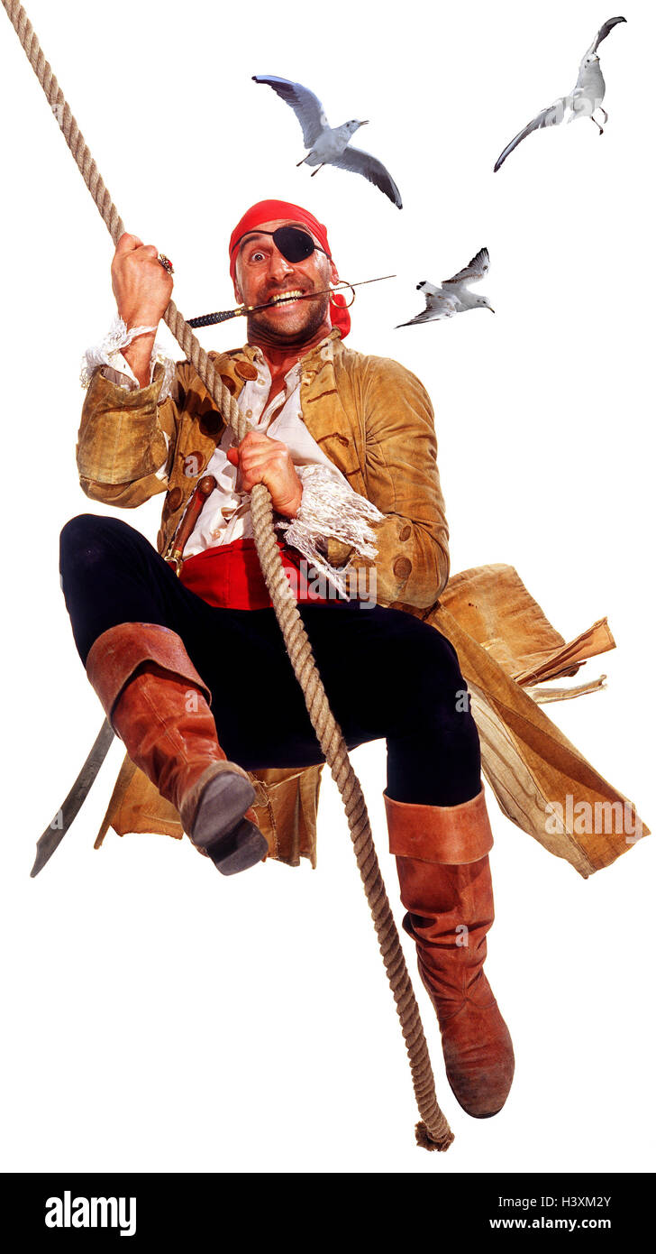 Pirate, happily, board, saber, professions, studio, copy space, pirate ...