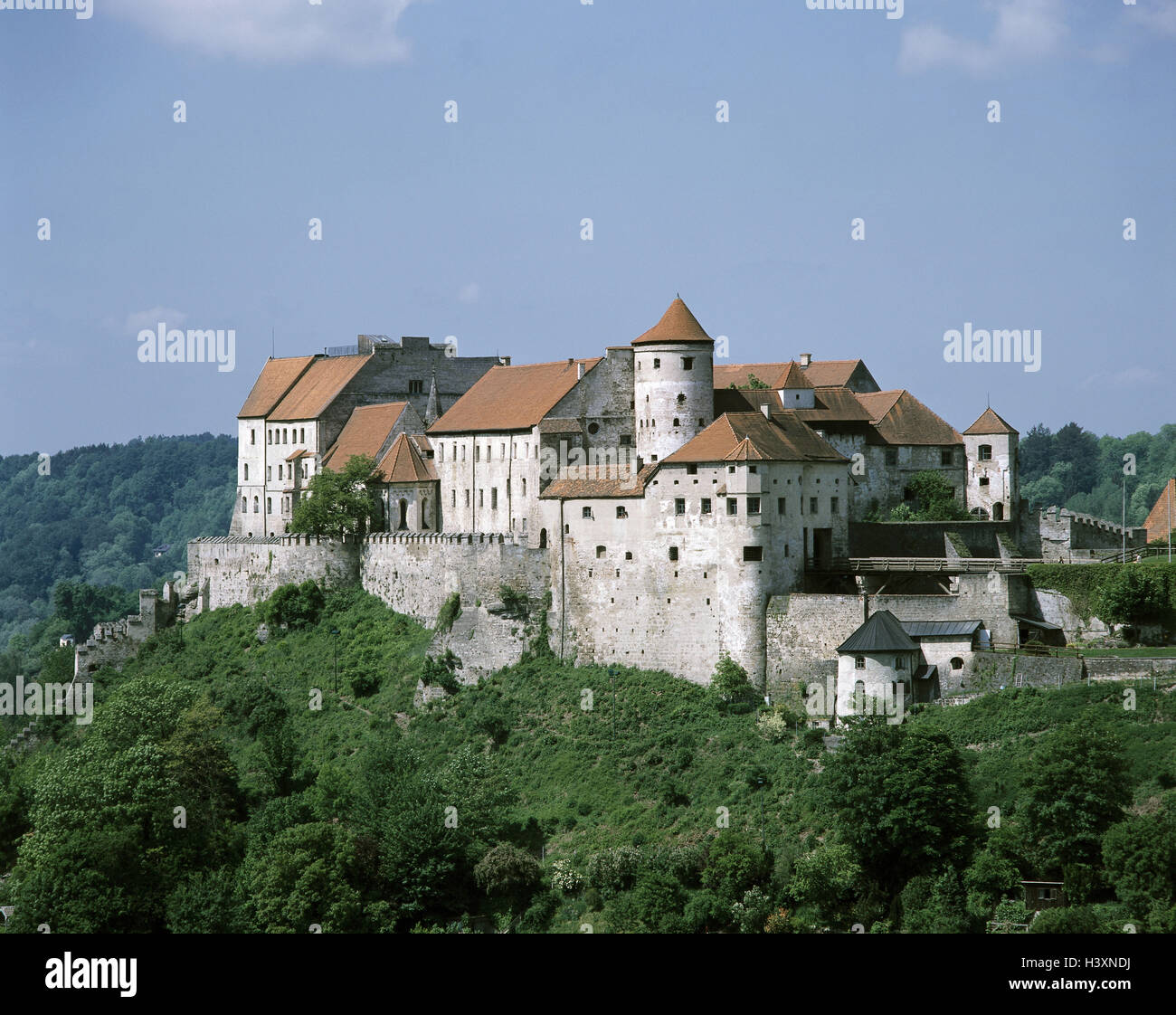 Germany, Bavaria, Burghausen, fortress, Upper Bavaria, district ...