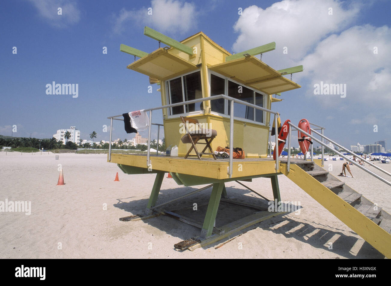The USA, Florida, Miami Beach, awake small house, lifeguard, the United ...