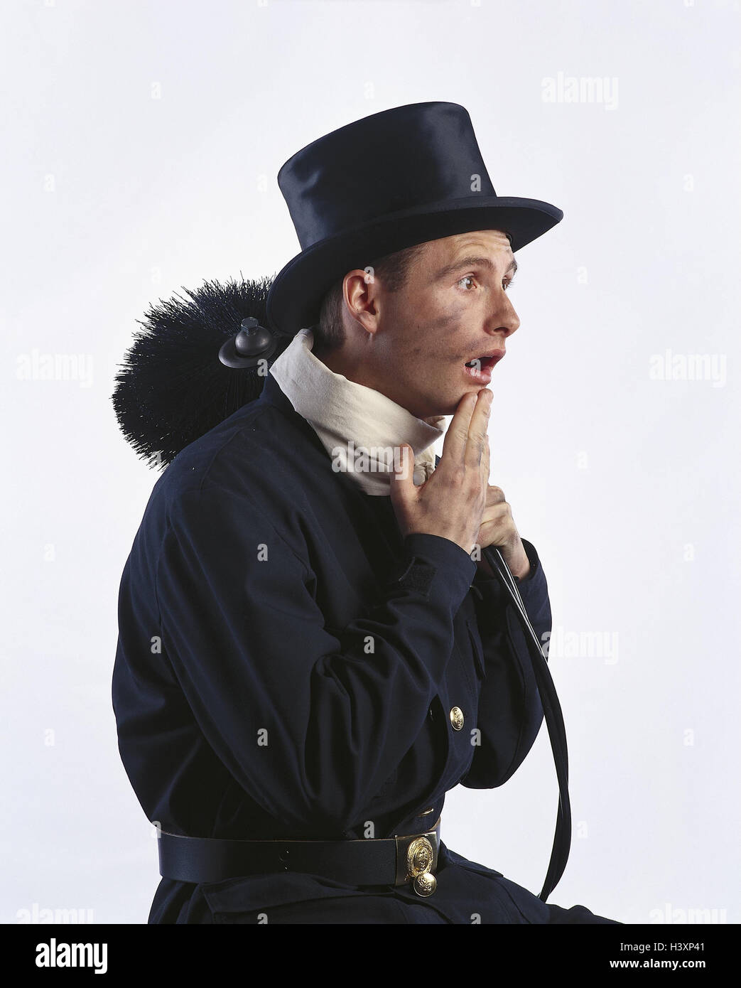Chimney sweep, gesture, - startled, studio mb 136 A15 Stock Photo - Alamy