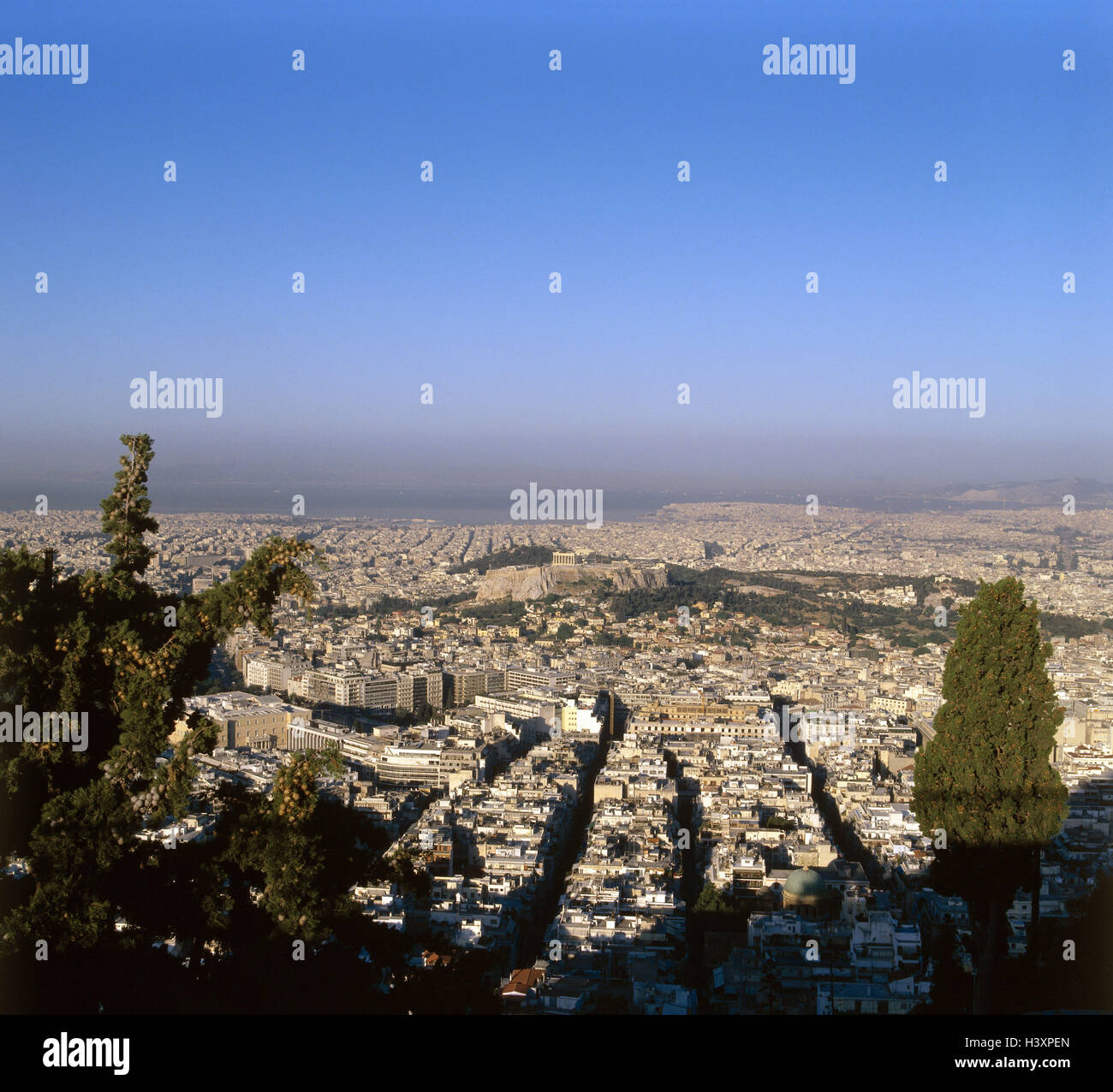 Greece, Athens, town overview, Europe, Attika, capital, town, overview ...