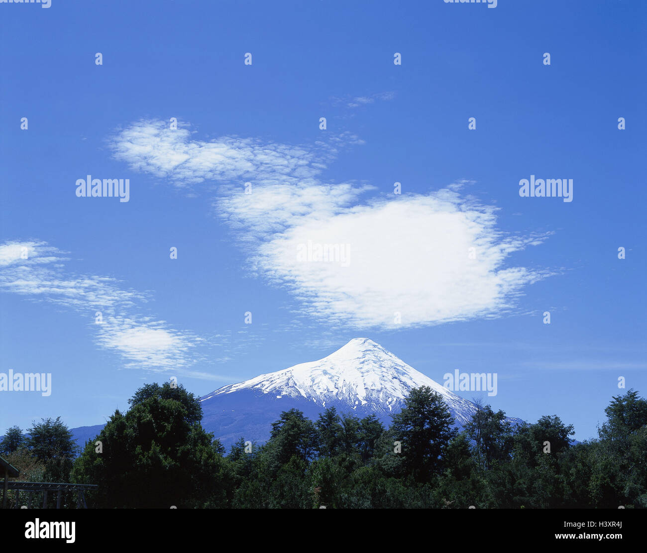 Chile, Patagonia, scenery, Volcan Osorno, view, South America, scenery ...