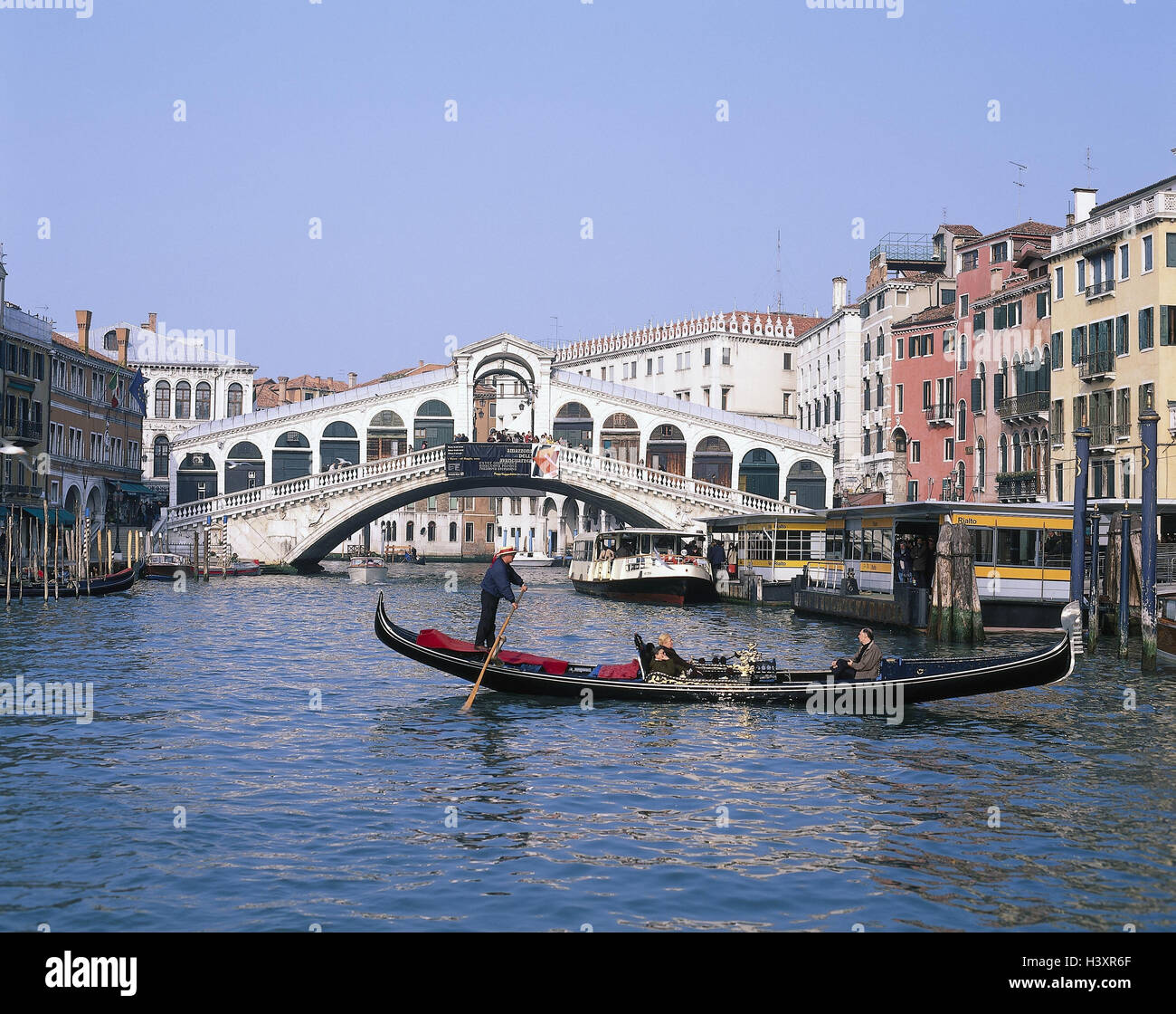 Italy, Venice, Rialtobrücke, Canale grandee, gondola, Europe, Veneto ...