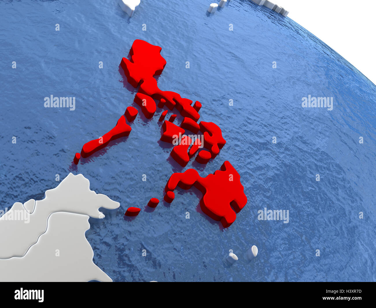 Map Of Philippines On Globe Physical Location Map Of Wao