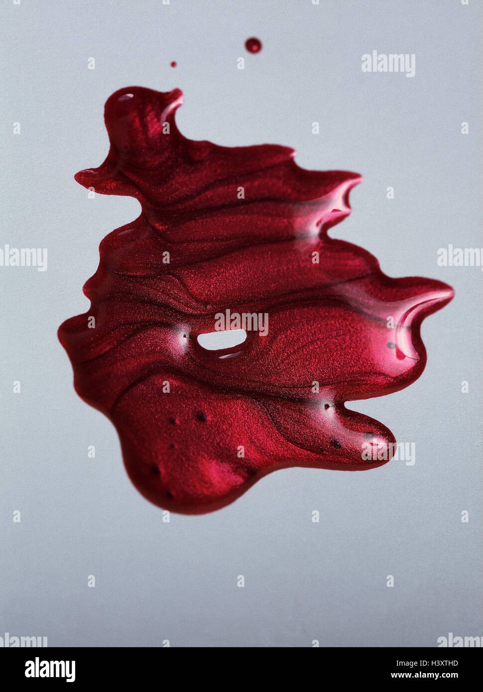 Blob paint, nail varnish, red, glittering cosmetics, greasepaint ...