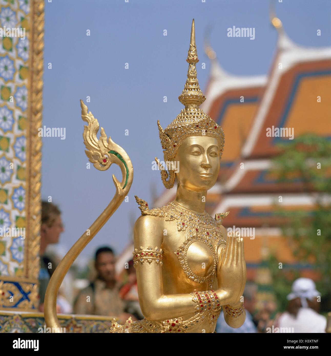Thailand, Bangkok, Wat Phra Keo, statue, figures, "Apsonsi", gilds ...
