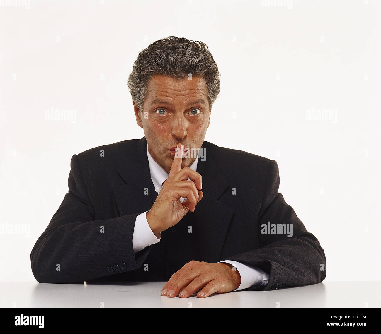 Man, middle old person, suit, tie, gesture, quiet Men, businessman ...