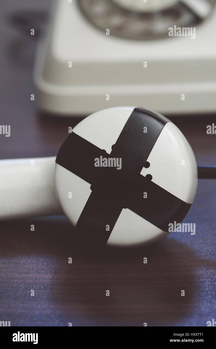 telephone receiver with sticky tape Stock Photo - Alamy