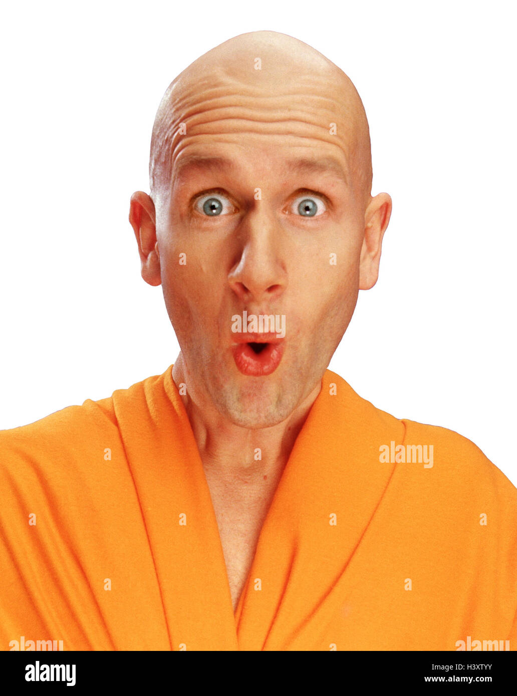 Buddhism, monk, clothes, orange, facial play, is surprised, surprises ...