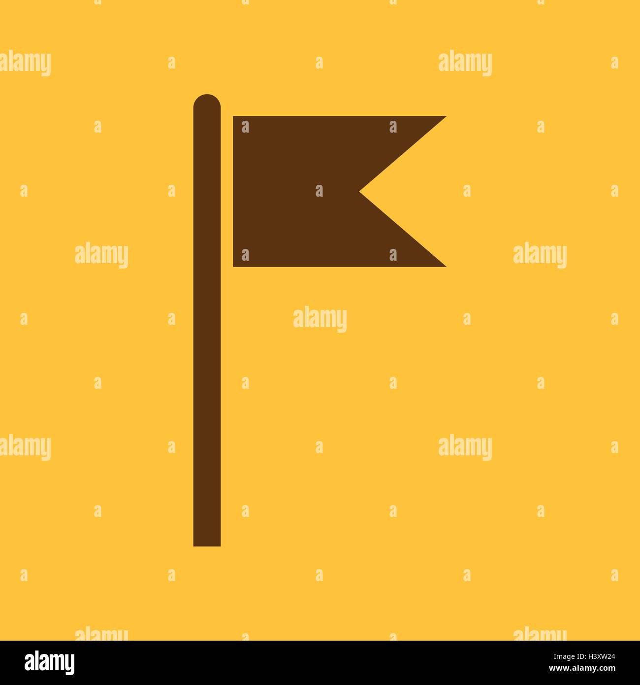 The flag icon. Mark and navigation symbol. Flat Stock Vector Image ...