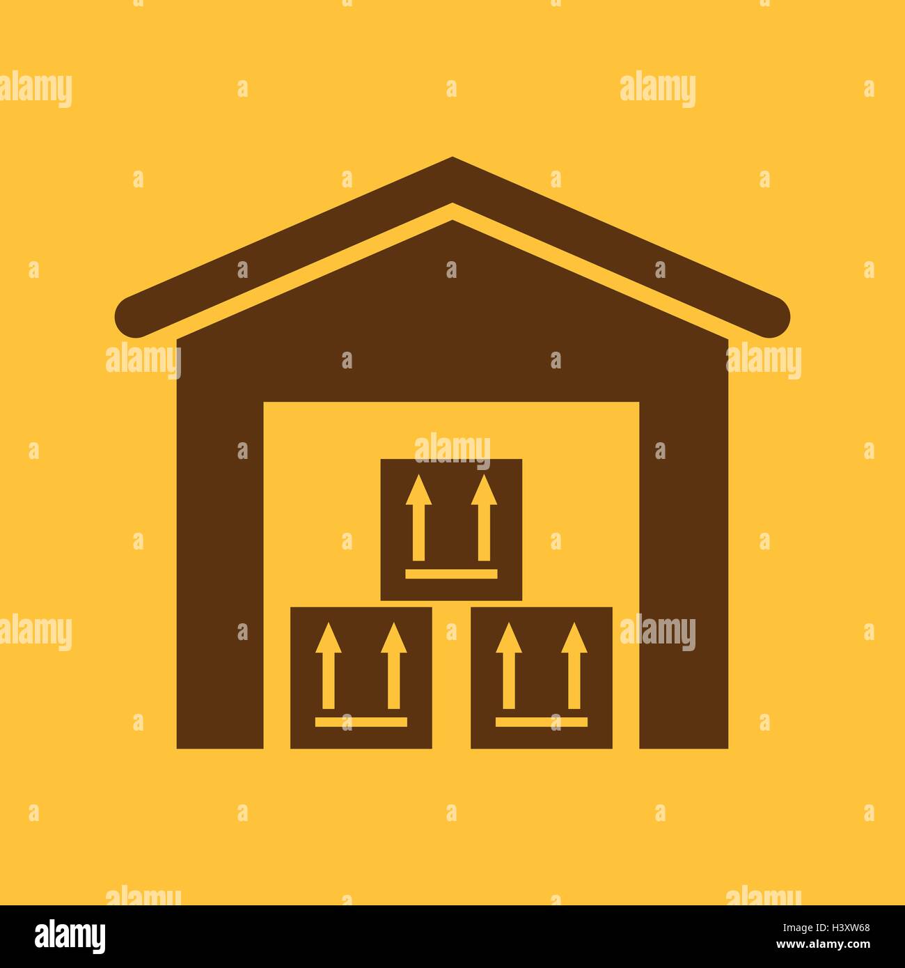 The warehouse icon. Storehouse and logistic symbol. Flat Stock Vector ...