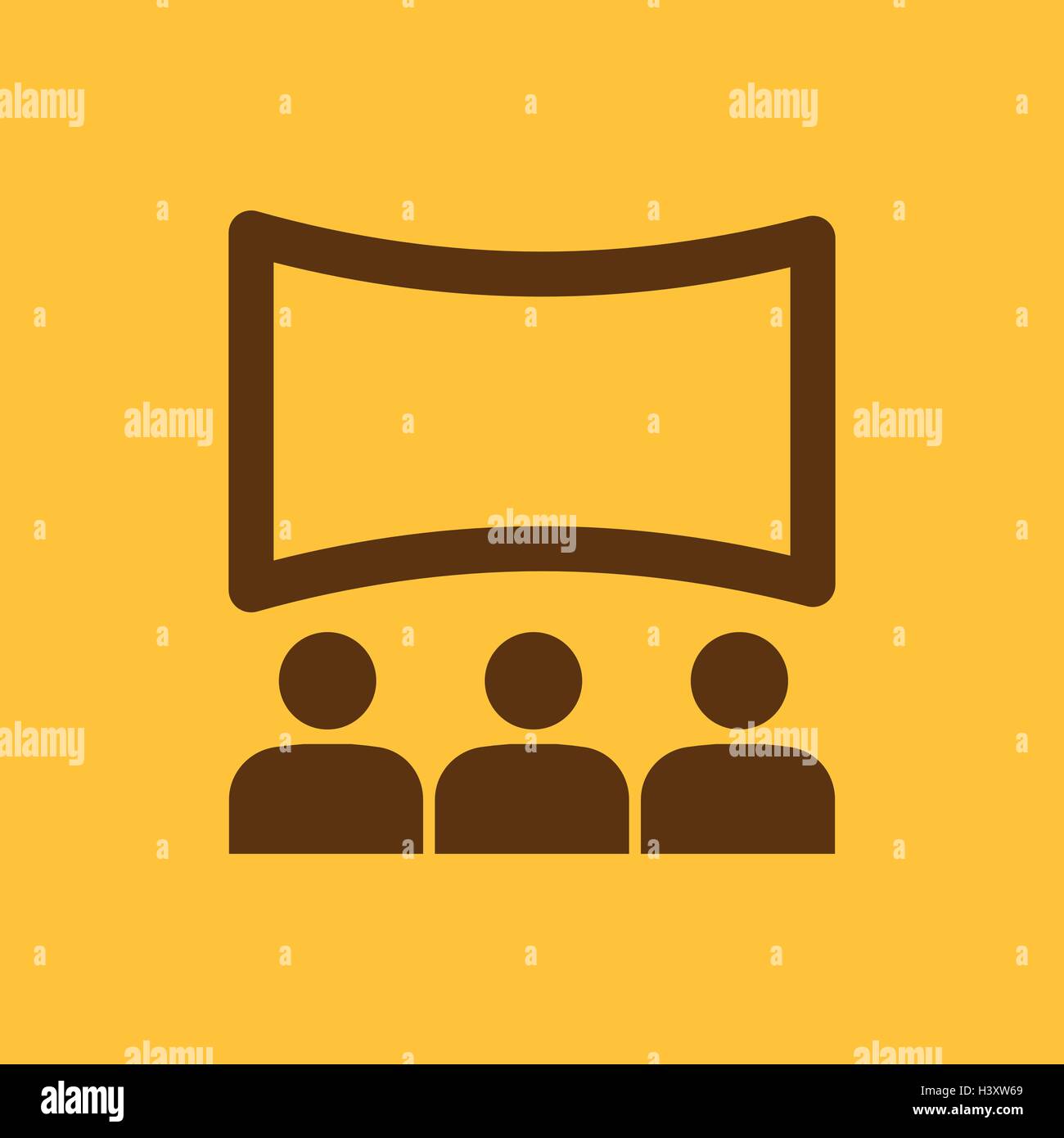 The movie house icon. Theater and show, cinema, presentation symbol ...