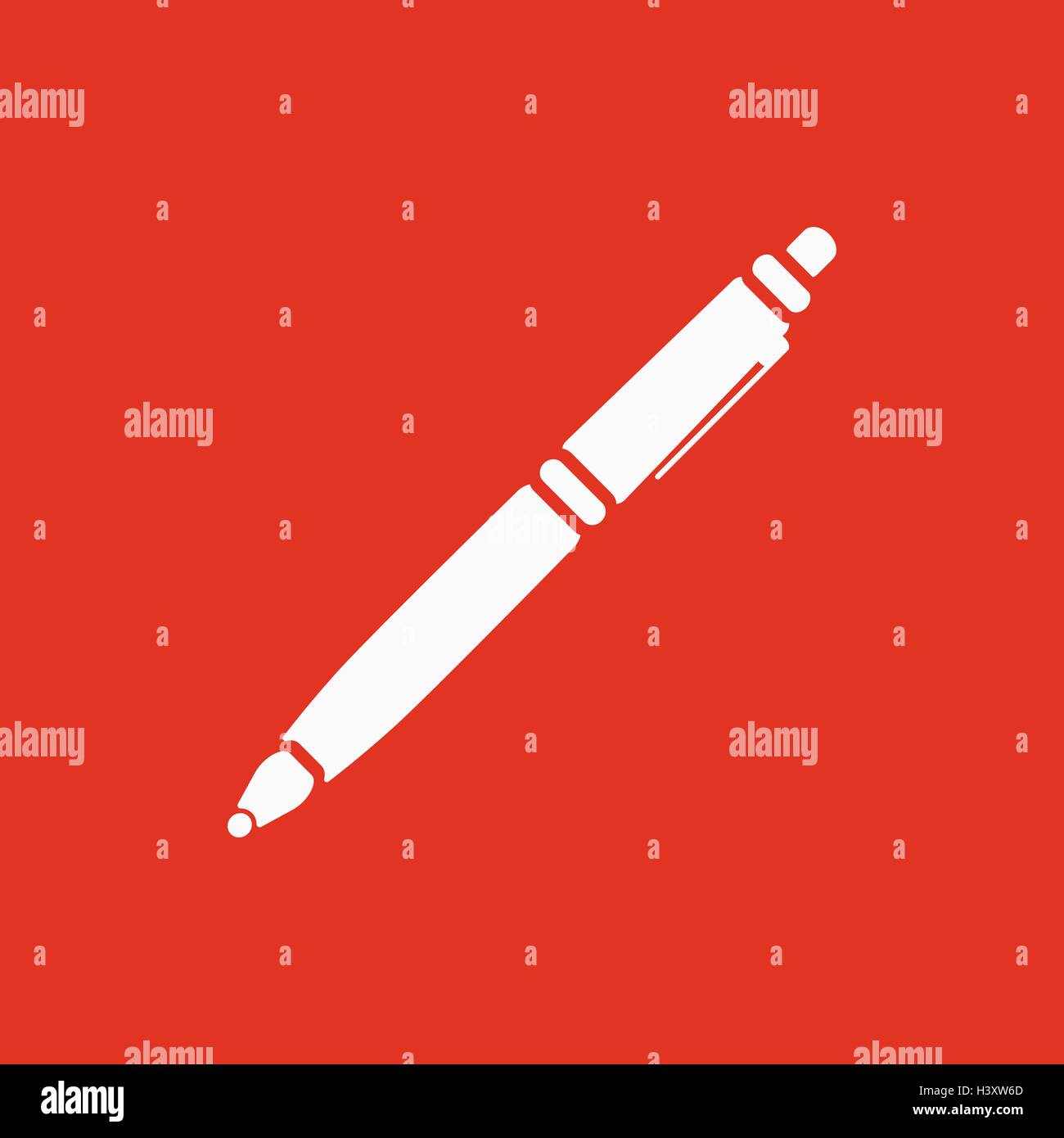 The ballpoint pen icon. Pen symbol. Flat. Vector Stock Vector Image ...