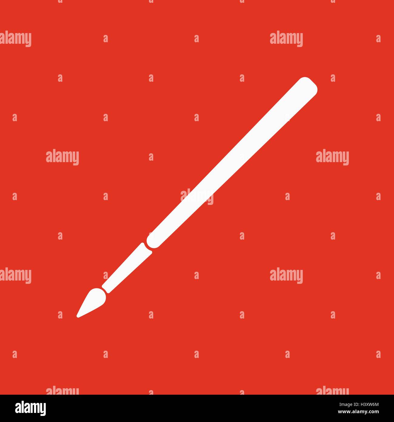 The brush icon. Brush symbol. Flat. Vector Stock Vector Image & Art - Alamy