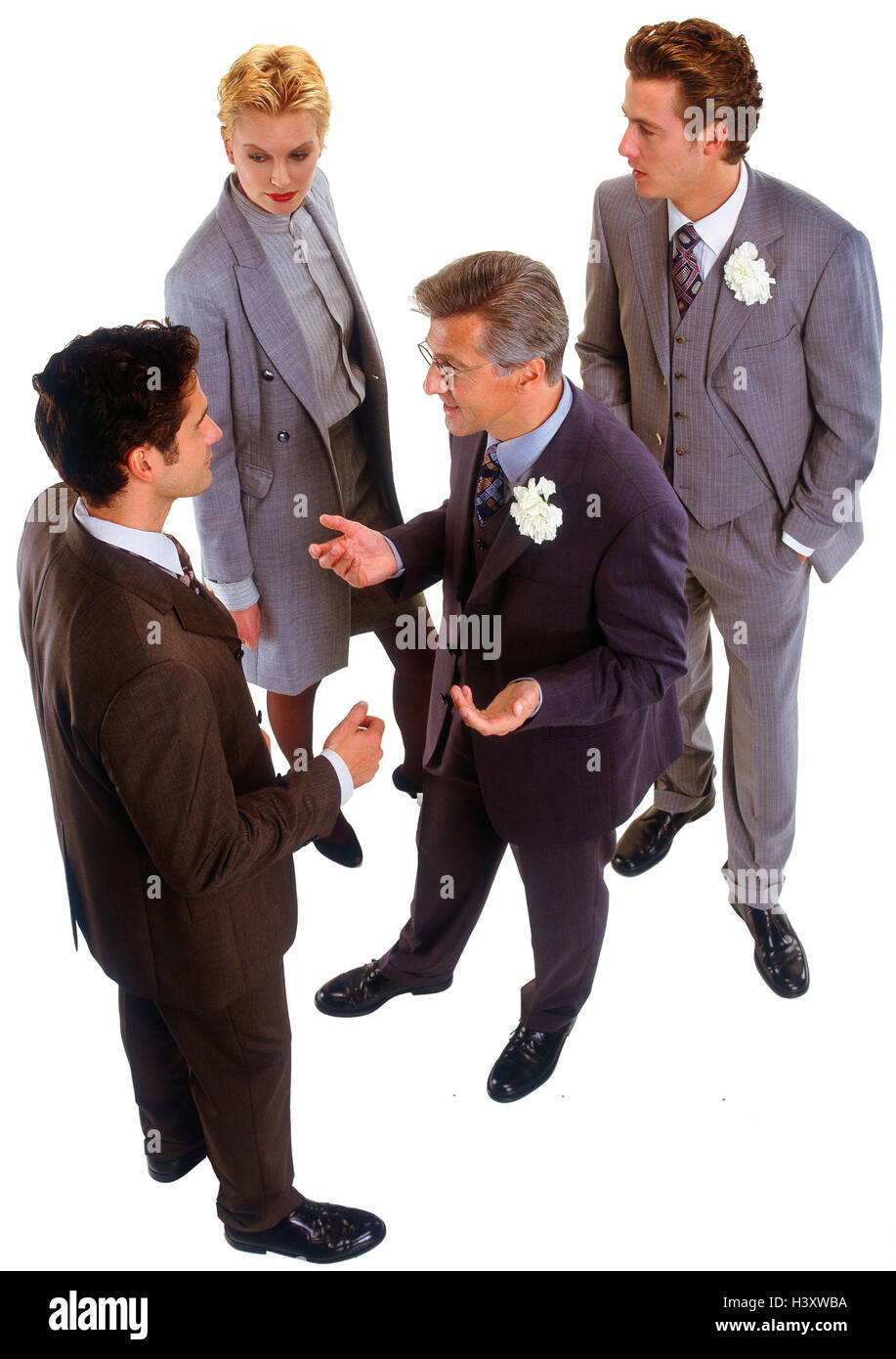 Business people, discussion, professions, discuss, colleagues, four ...