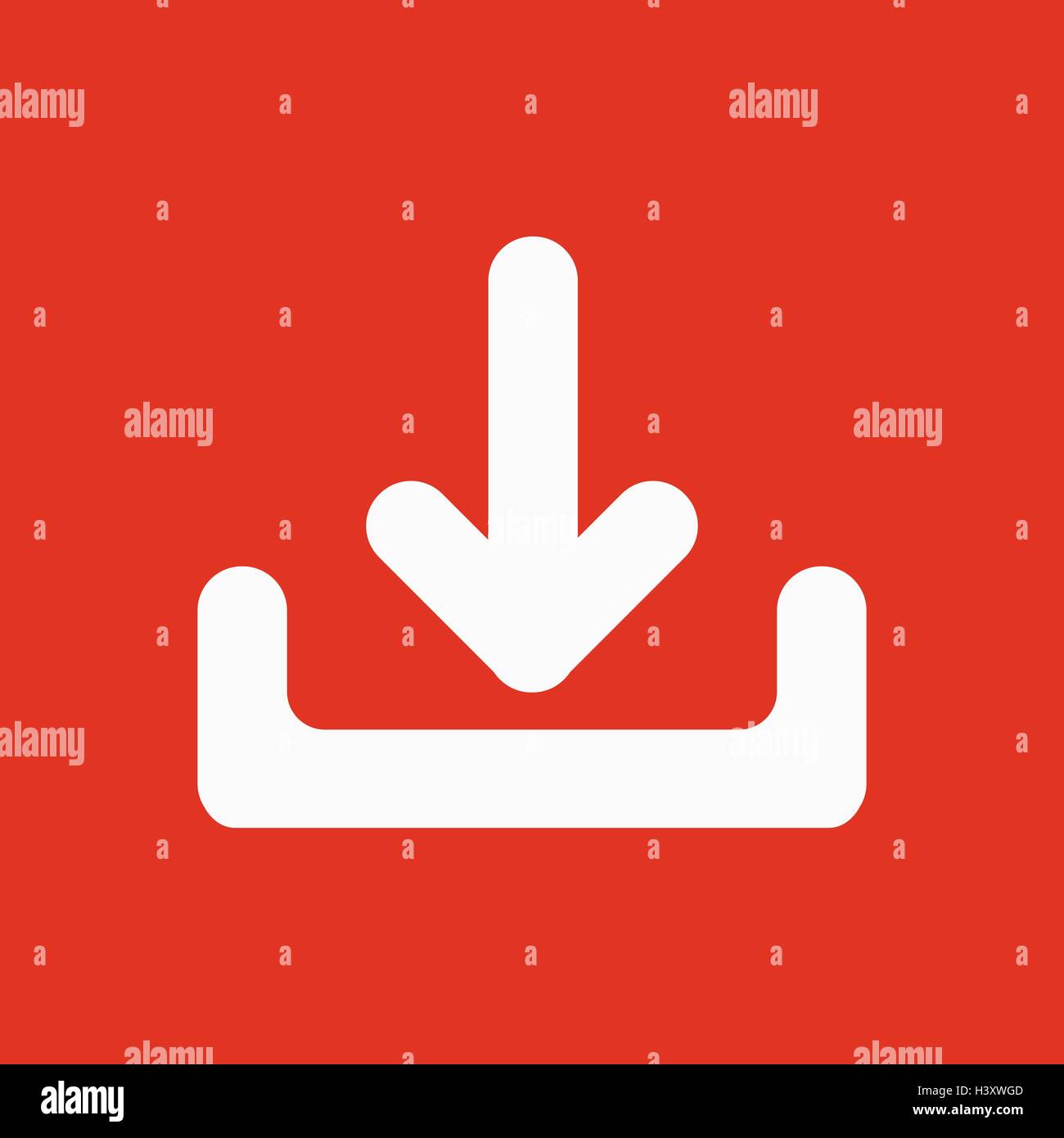 The download icon. Load symbol. Flat Stock Vector Image & Art - Alamy