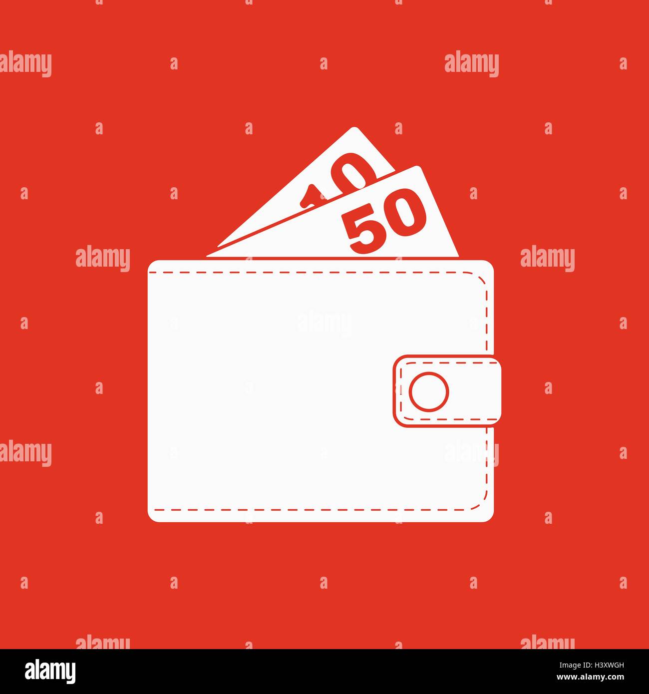 The wallet icon. Purse symbol. Flat Stock Vector Image & Art - Alamy