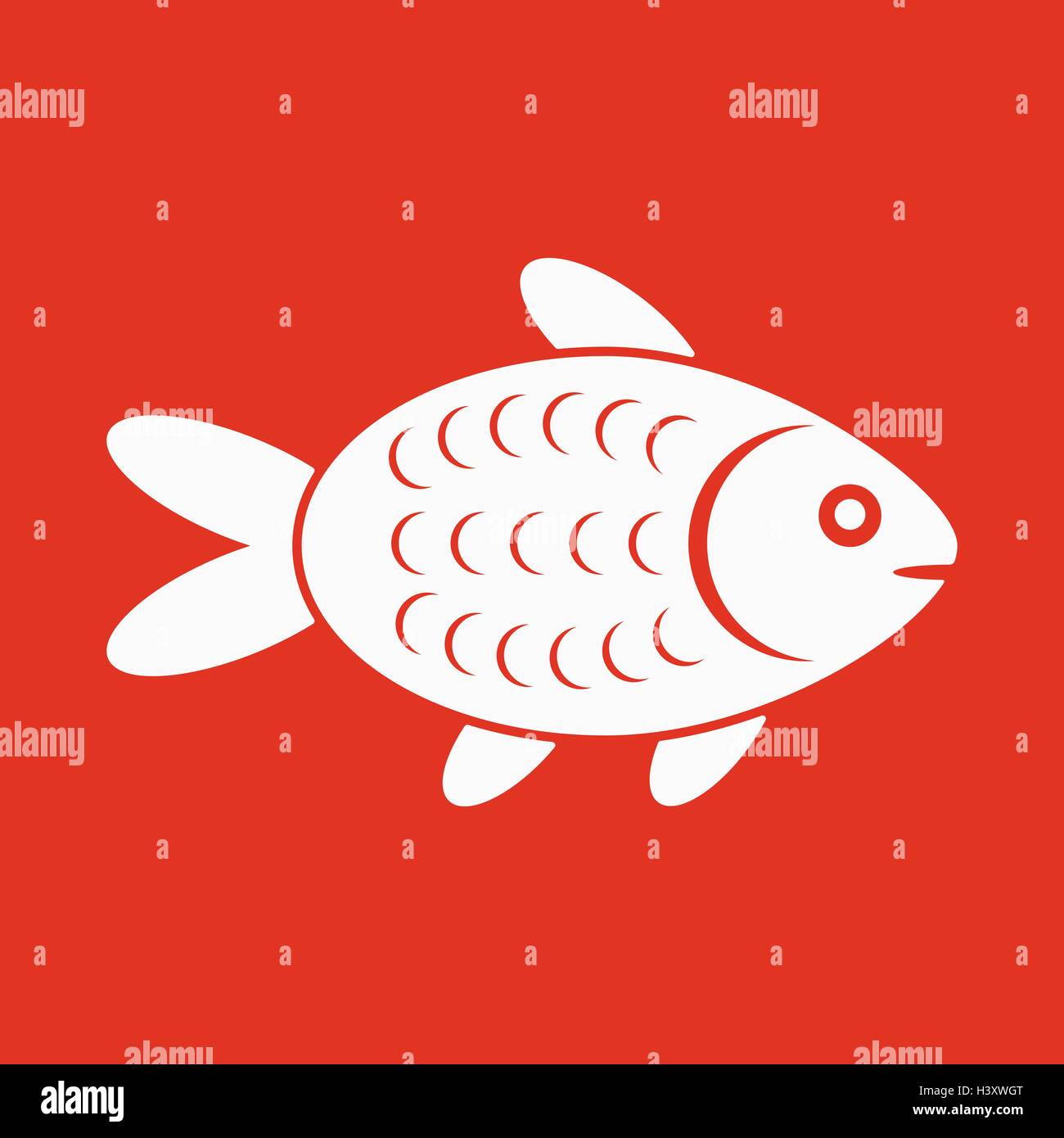 The fish icon. Fish symbol. Flat Stock Vector Image & Art - Alamy