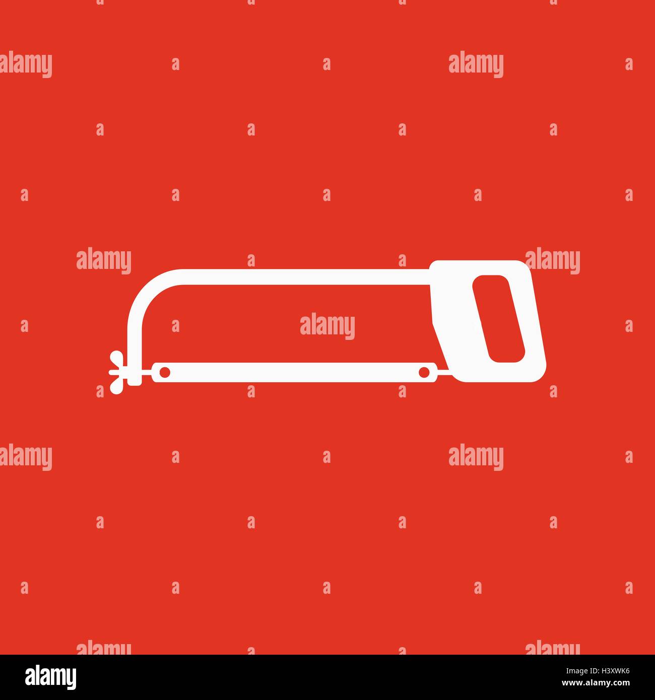 Wood hacksaw on white Stock Vector Images - Alamy