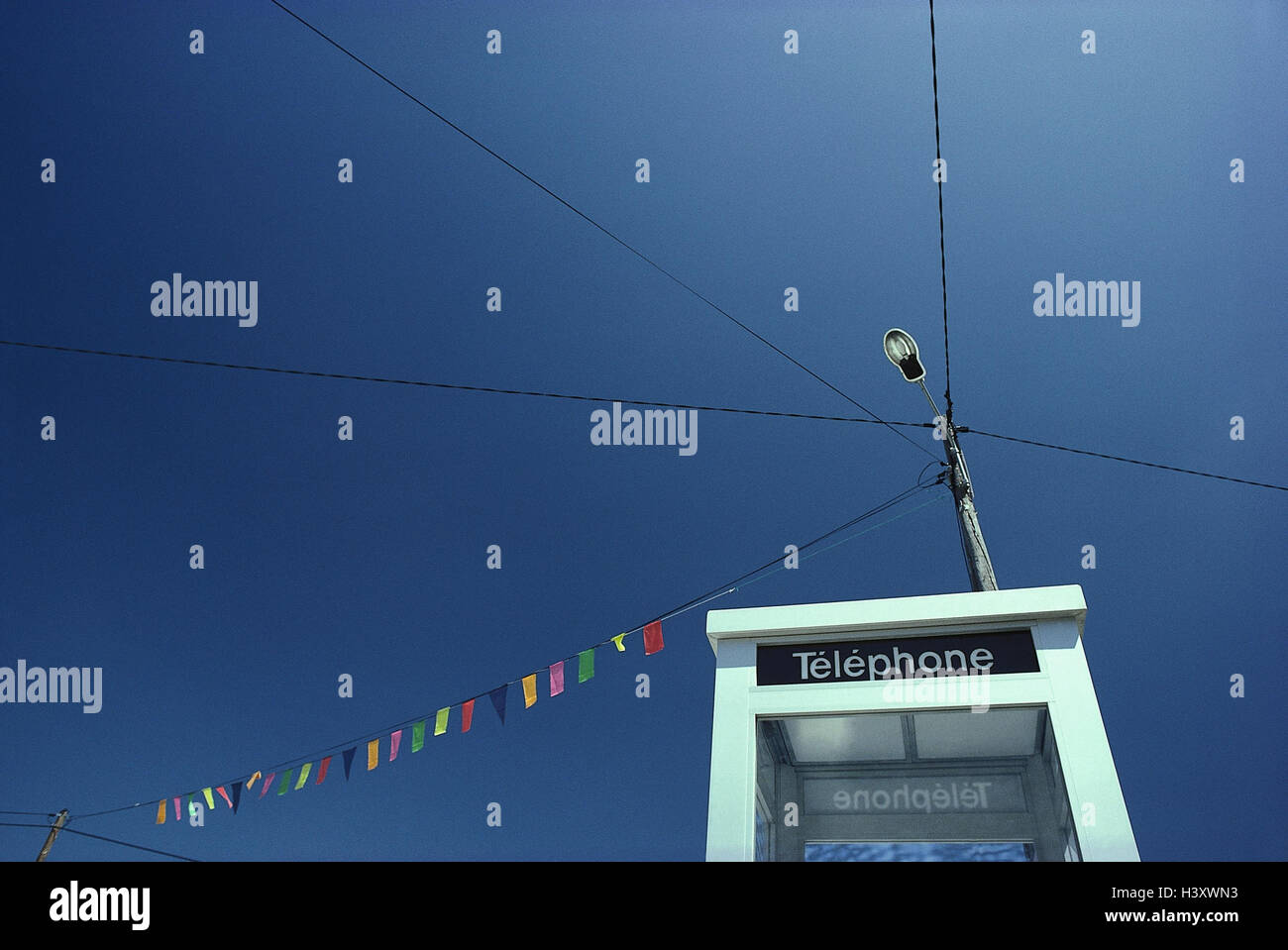 The USA' telephone box, detail, stroke, "phones", sign, sign ...