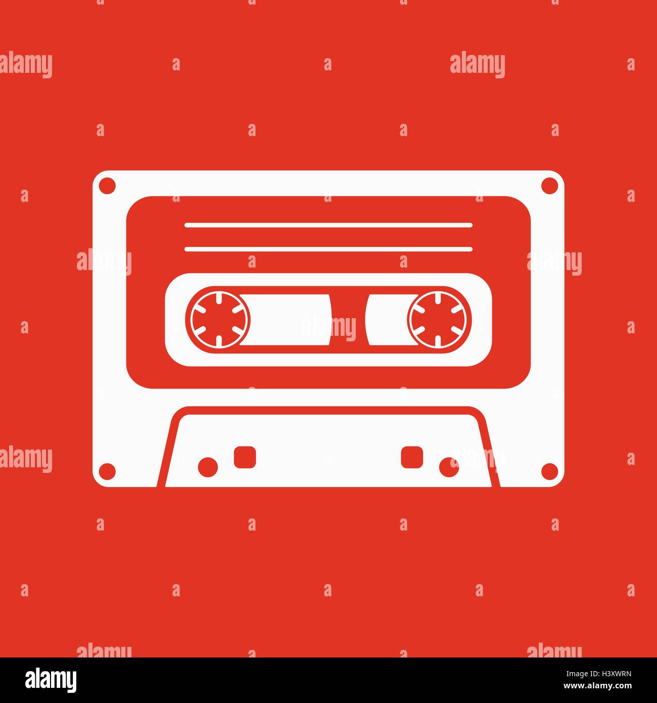 The tape icon. Cassette symbol. Flat Stock Vector Image & Art - Alamy