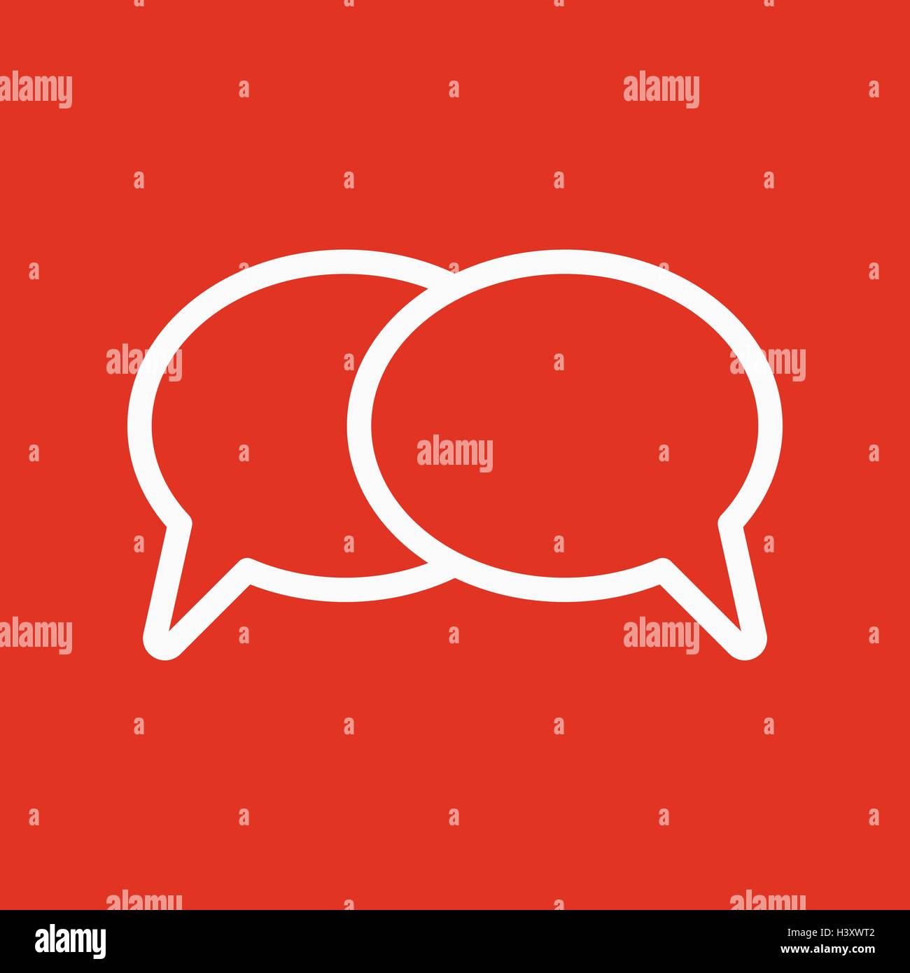 The speech bubbles icon. Talk symbol. Flat Stock Vector Image & Art - Alamy