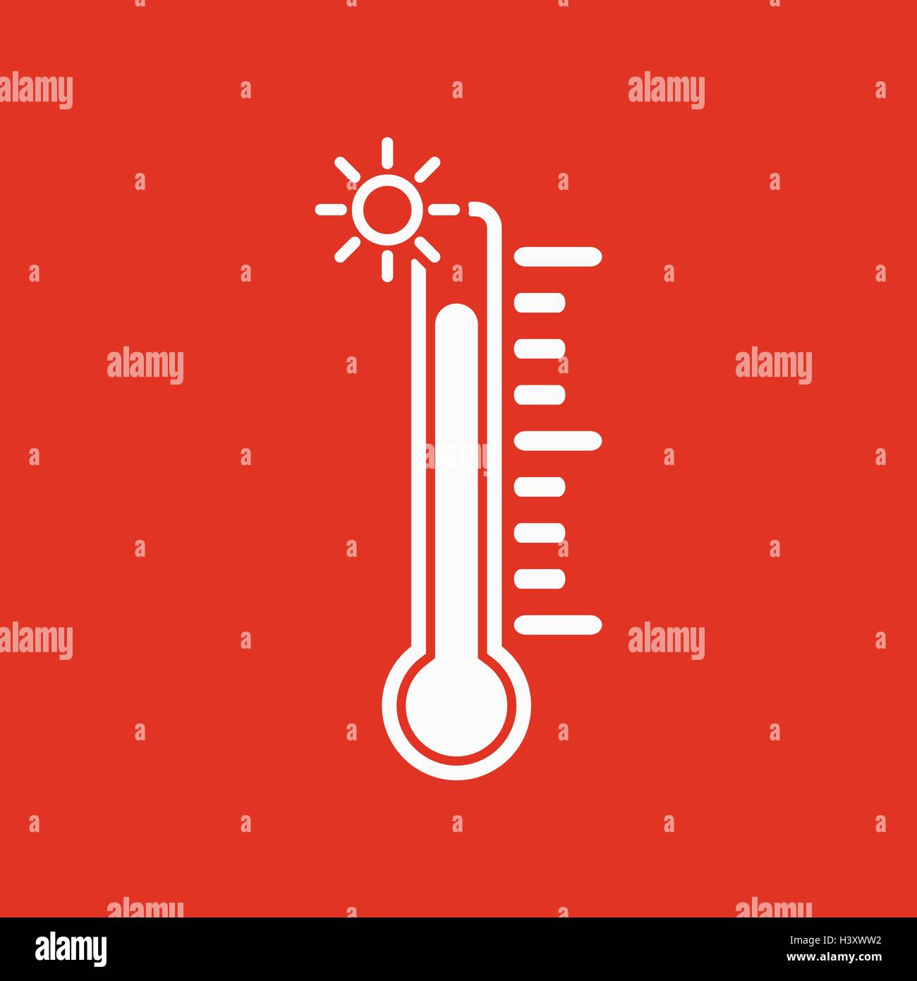 The thermometer icon. High temperature symbol Stock Vector Image & Art ...