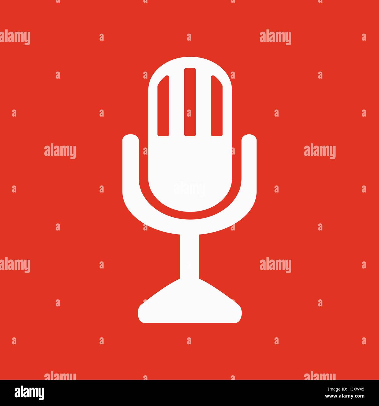The mic icon. Microphone symbol. Flat Stock Vector Image & Art - Alamy