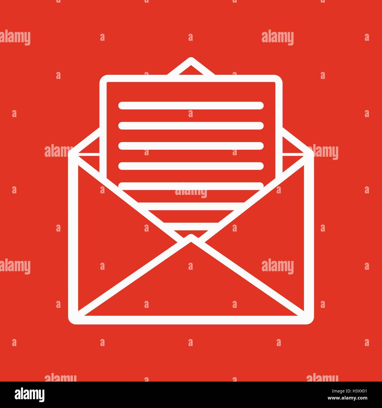 The mail icon. Open Envelope symbol Stock Vector Image & Art - Alamy