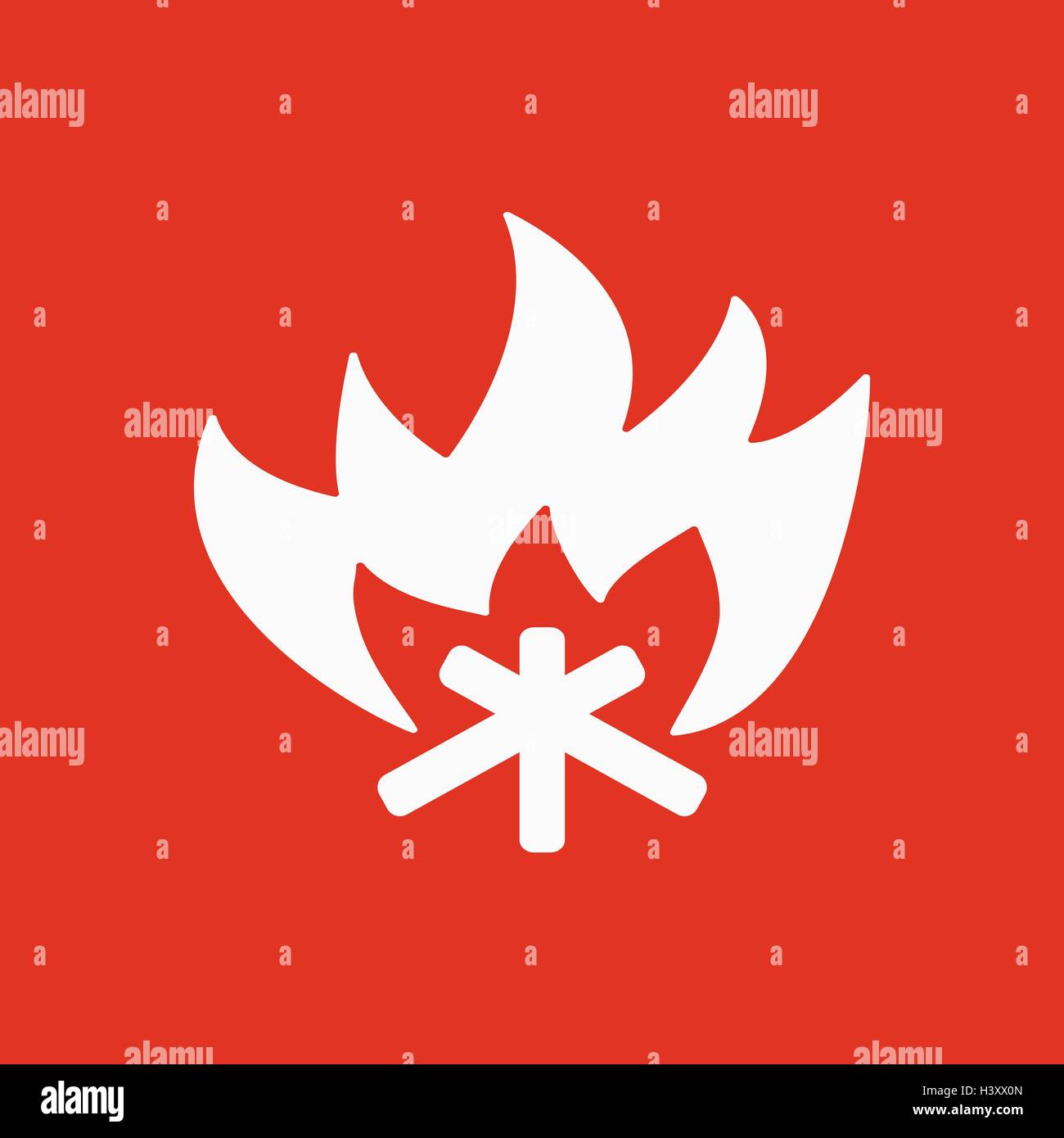 The fire icon. Bonfire symbol. Flat Stock Vector Image & Art - Alamy