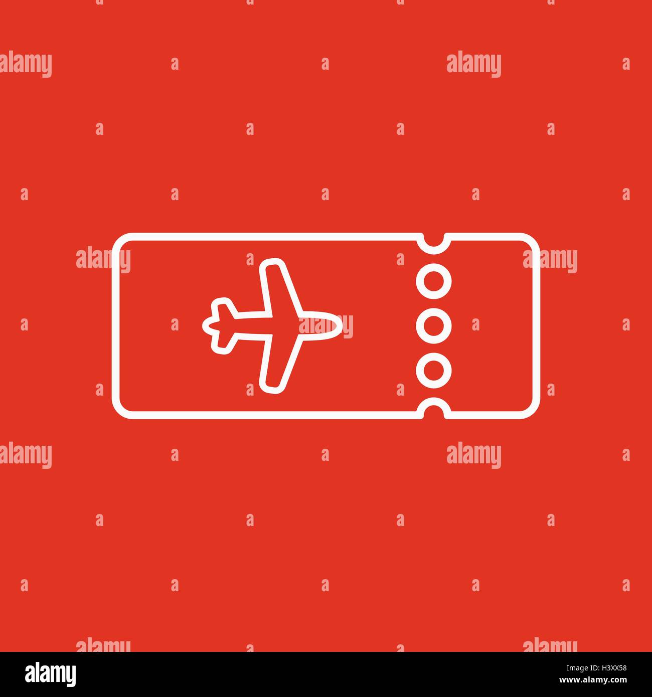 The blank ticket plane icon. Travel symbol. Flat Stock Vector Image ...