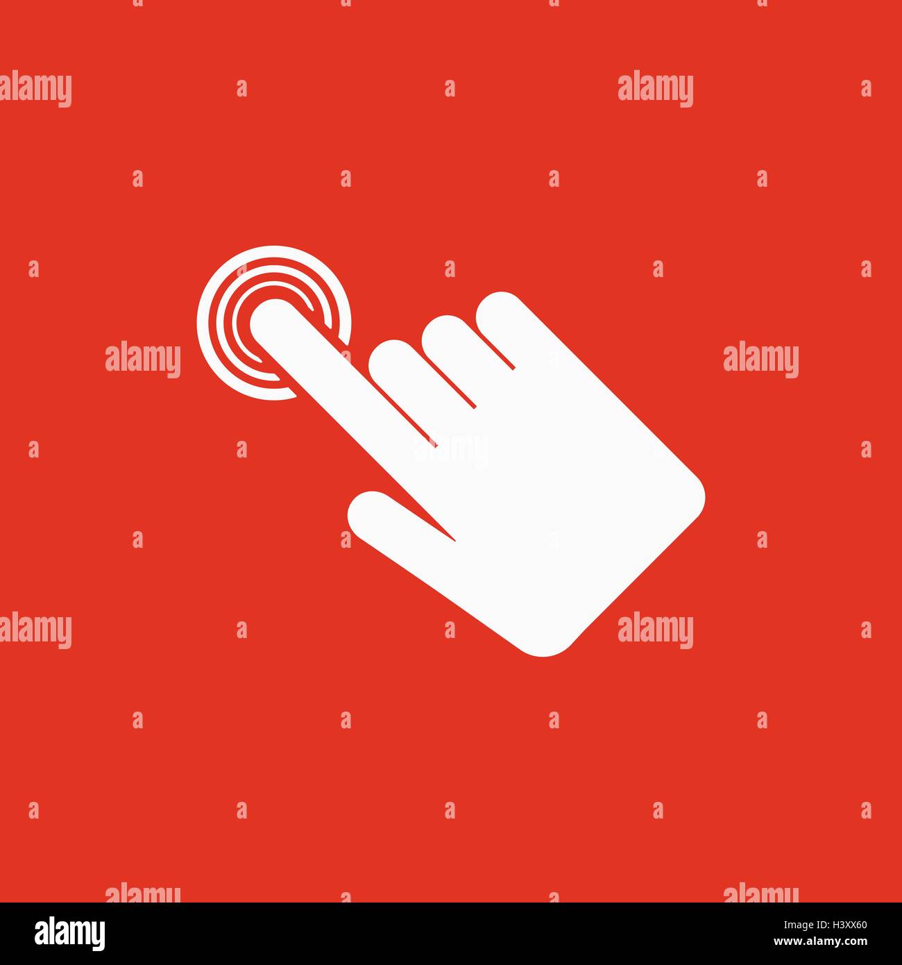 The hand click icon. Cursor symbol. Flat Stock Vector Image & Art - Alamy
