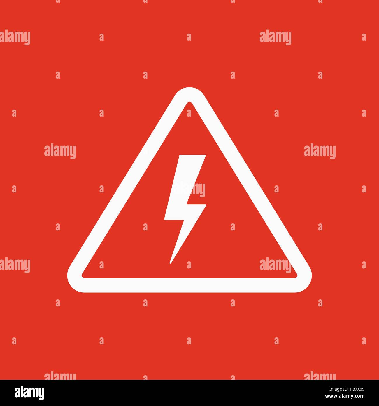 The lightning icon. Danger symbol. Flat Stock Vector Image & Art - Alamy