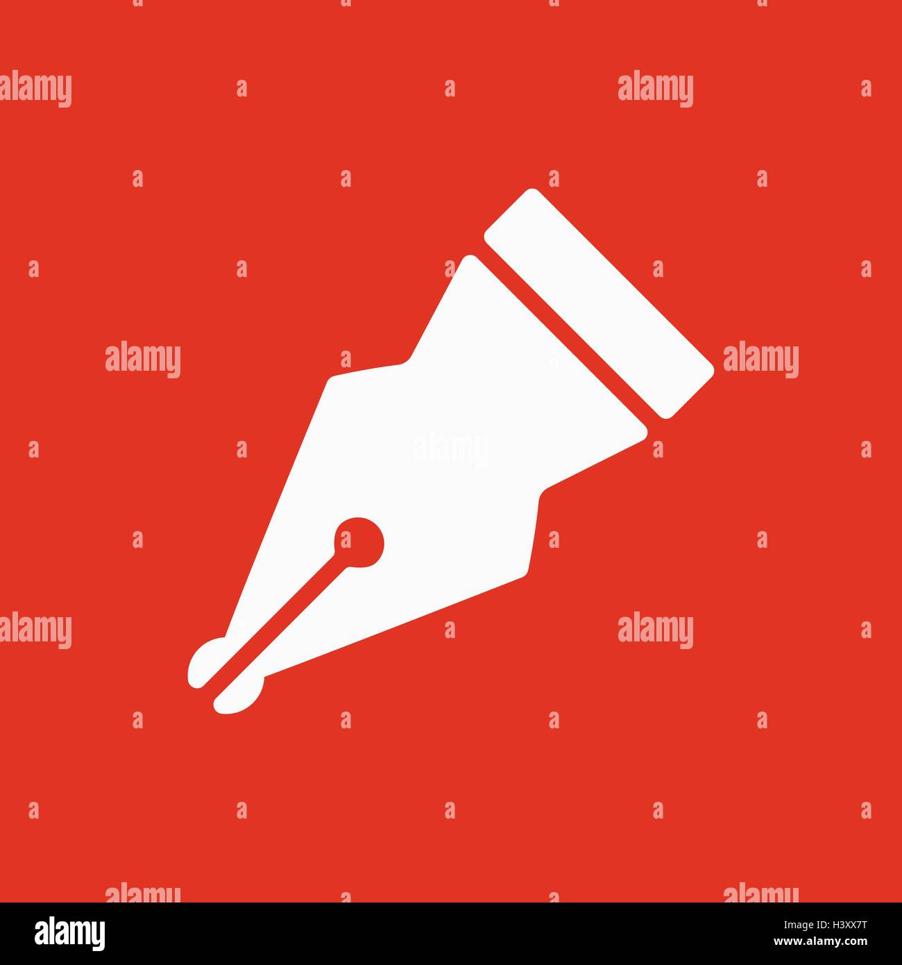 The pen icon. Fountain Pen symbol. Flat Stock Vector Image & Art - Alamy