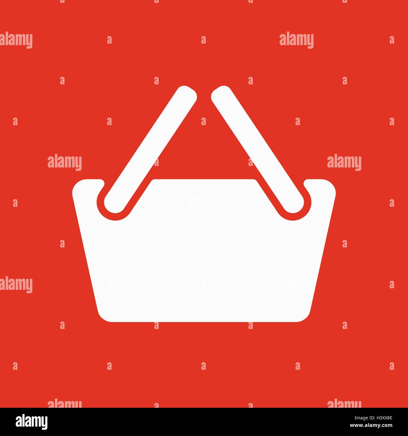 The basket shoping icon. Shop Basket symbol. Flat Stock Vector Image ...