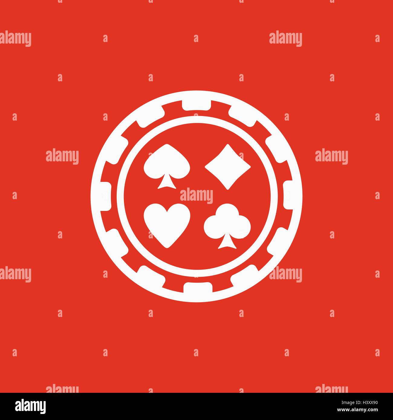 The casino chip icon. Casino Chip symbol. Flat Stock Vector Image & Art - Alamy