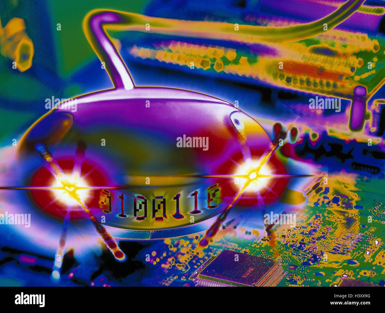 Computermouse, board, icon information technology, IT, computer ...