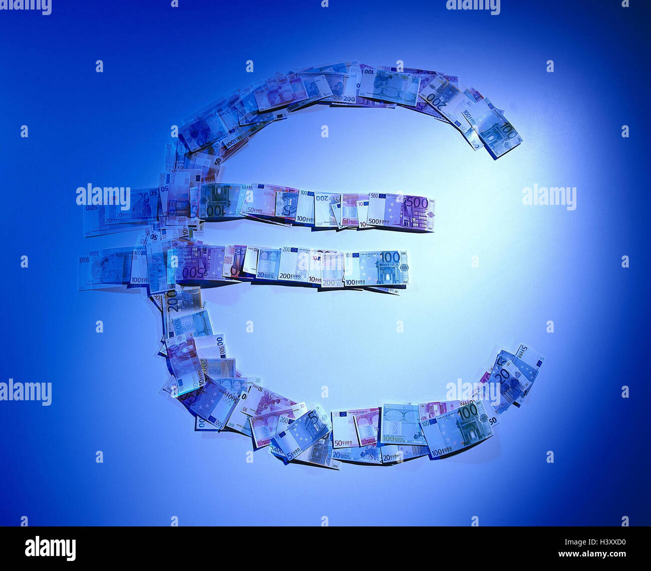 Currency figures, euro, bank notes, EWWU, WWU, the EU, the European ...