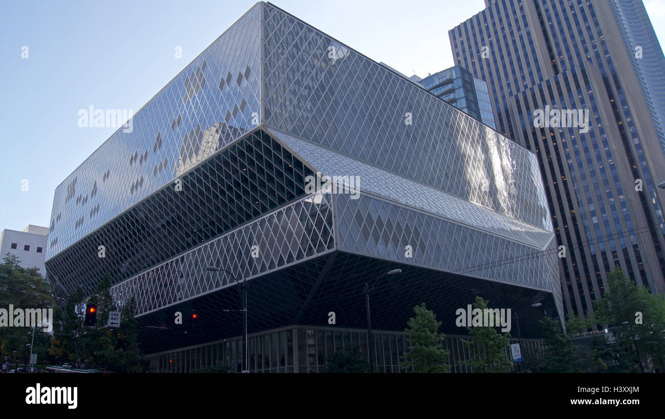 Seattle public central library hi-res stock photography and images - Alamy