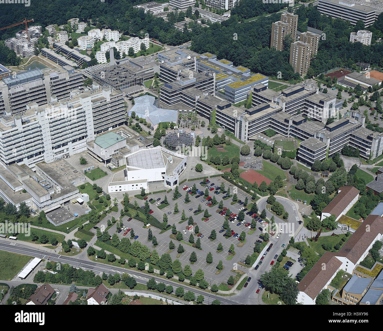 Germany, Baden-Wurttemberg, Stuttgart, Vaihingen, town overview ...