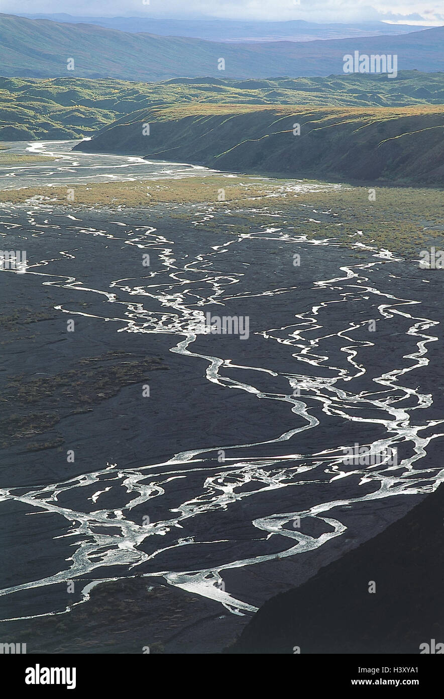 The USA, Alaska, Denali Nationwide park, Toklat River, outside ...