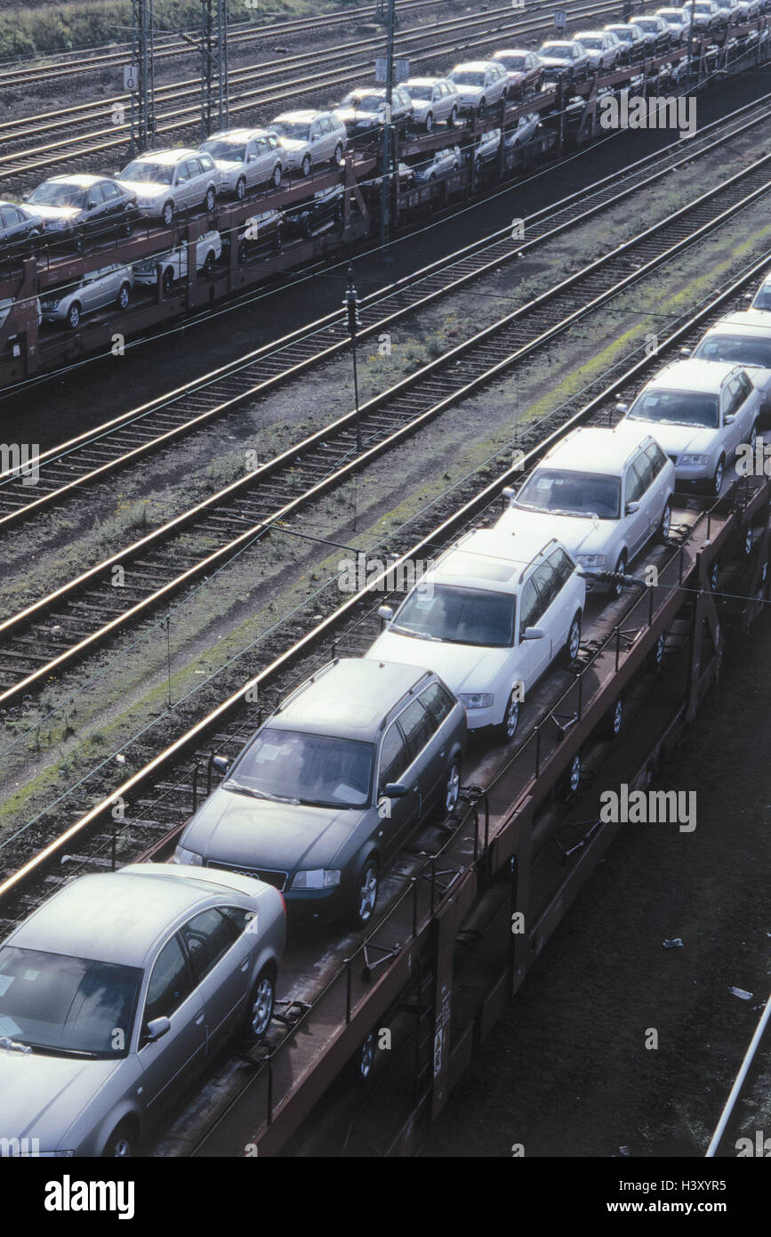 Section, traffic, railway, goods traffic, PKW's, good carriages ...