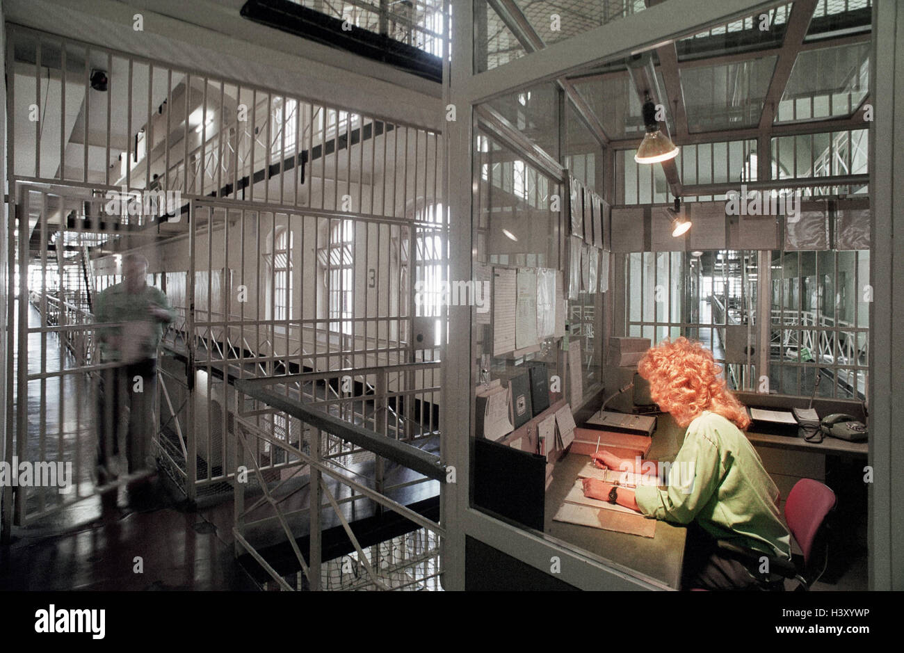 Germany, prison, attendant, galleries, no model release!!! JVA, prison ...