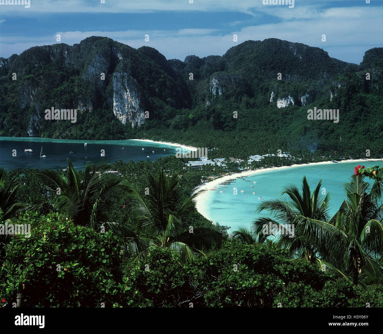 Thailand, island, Ko Phi Phi, overview, Ko Phi Phi Island, mountain ...