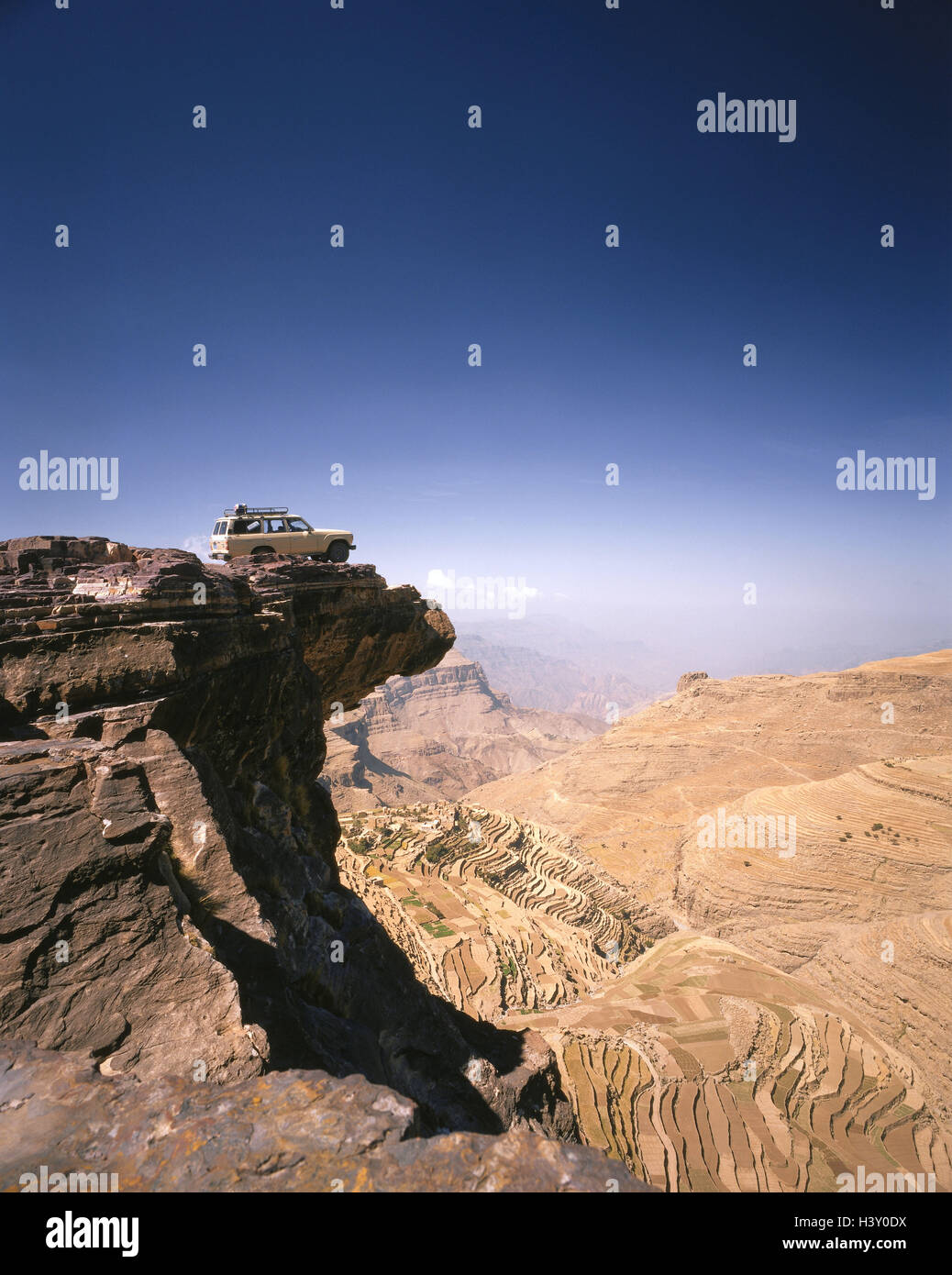 Yemen, Djebel, Kuchlan, mountain village, terrace fields, bile ...